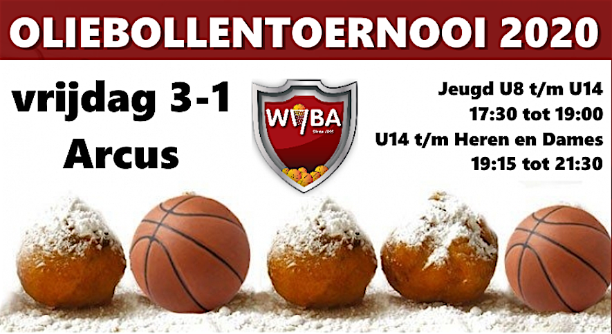 Oliebollentoernooi bij basketbalclub Wyba op 3 januari | Wijchens Nieuws